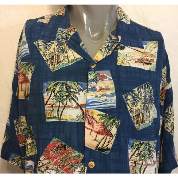 Quiksilver | Shirts | Quicksilver Silver Edition Hawaii Scenes Hawaii Shirt Sz Large Usa Made ...